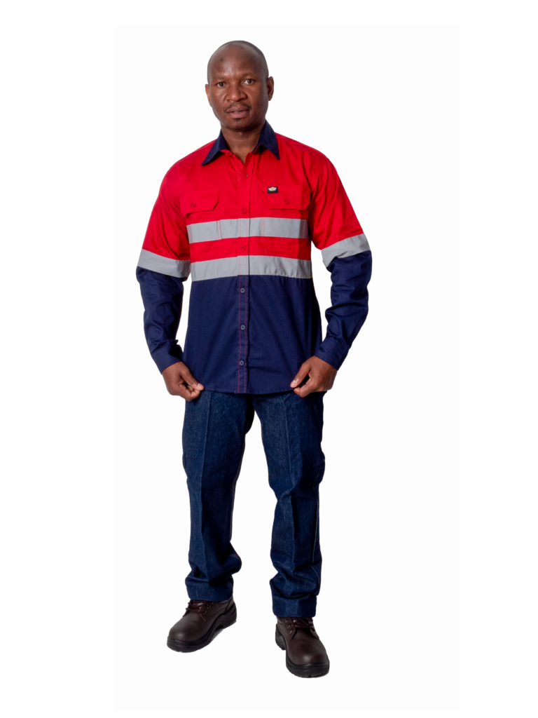 HI VIZ 100% COTTON VENTED WORKSHIRT - Vulcan Workwear